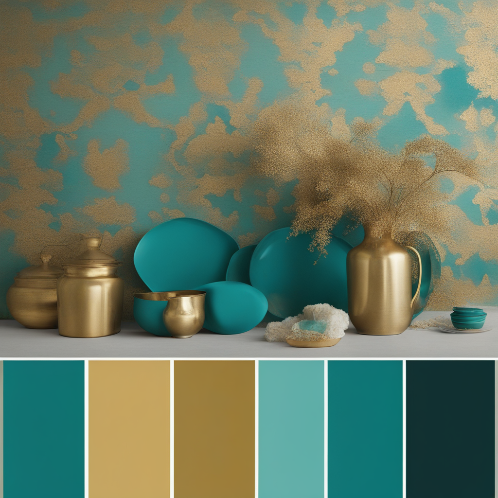 Teal and gold color palette by Joan Nicholes - Playground