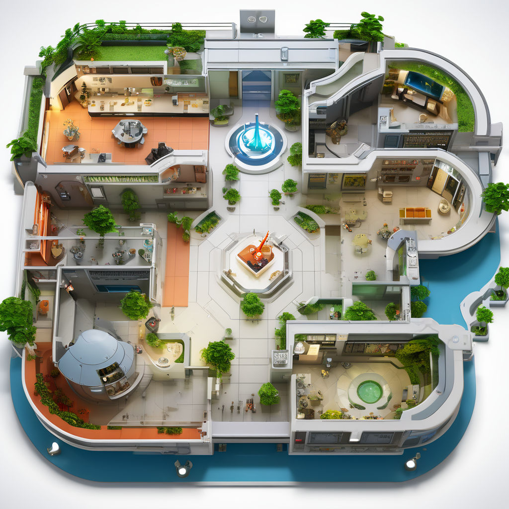 Realistic image of a floor plan of the anime show called Ast... by MAYA ...