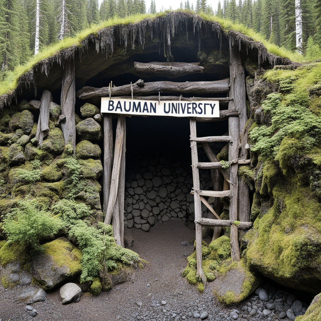 A prehistoric man cave in Alaska labelled ‘Bauman University... by Иван ...