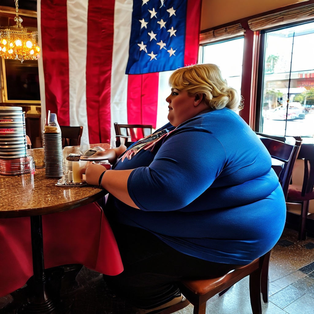 A 700 pound corpulent superfat wife. She is sitting on two c... by ...