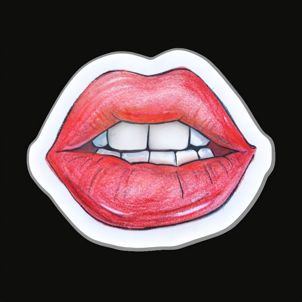 Red Lips Tumblr Drawing