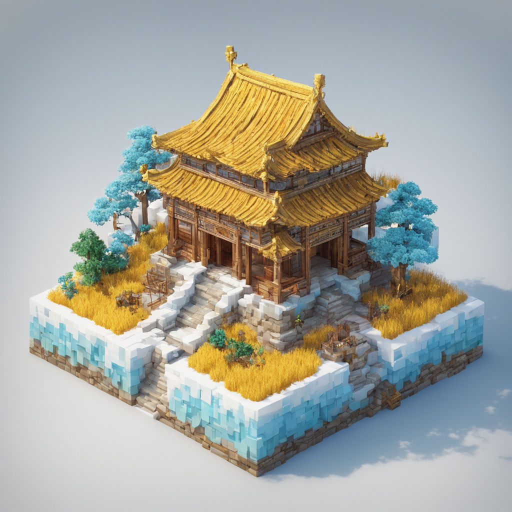 Isometric cube with minecraft style by xnffmwq xnffmwq - Playground