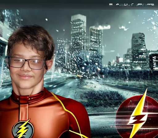 The flash running in the speed force by Roger Manzo - Playground