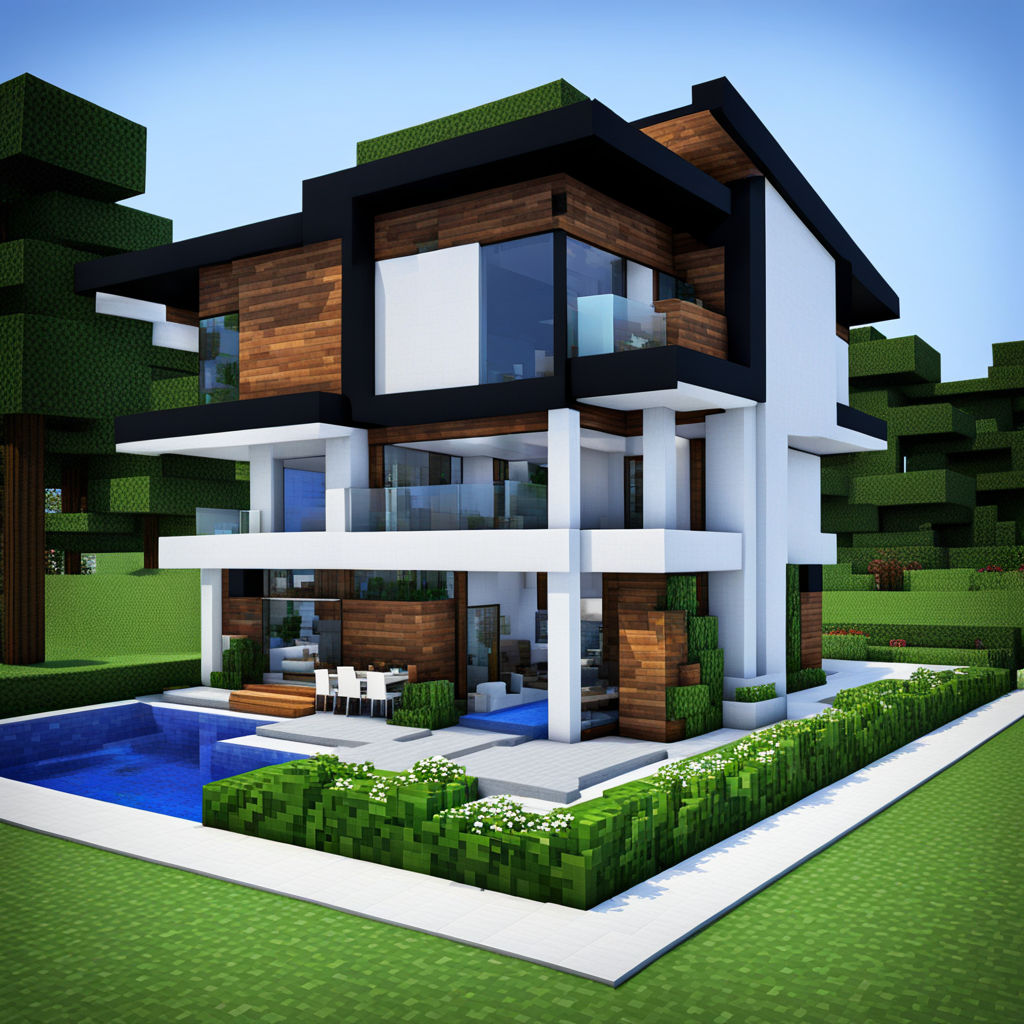Cute modern Minecraft house designs by King Gaming - Playground