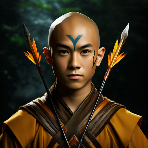 Avatar aang in adult form with the avatar arrow in his head ... by ...