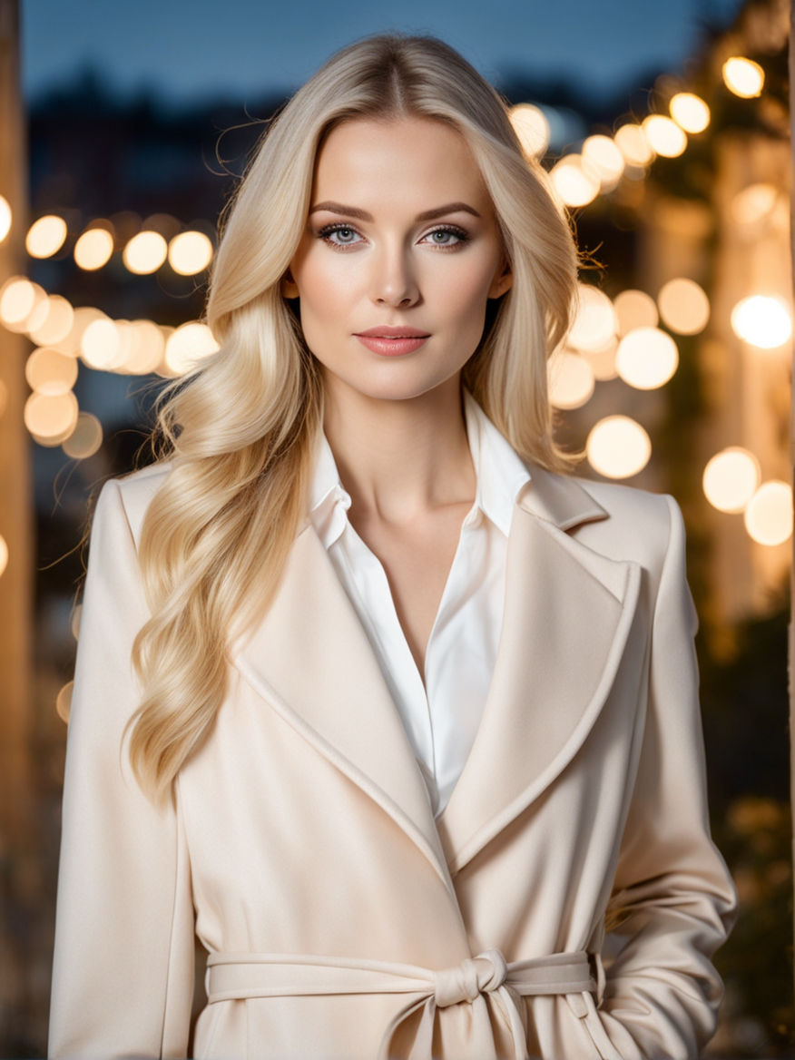A stock photo of an elegant Scandinavian model with pale ski... by ...