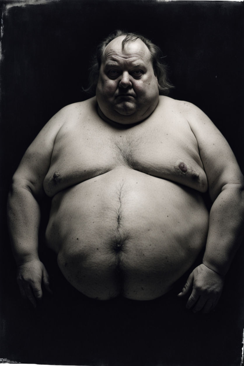Creepy fat man portrait by Viatcheslav Polishchuk - Playground