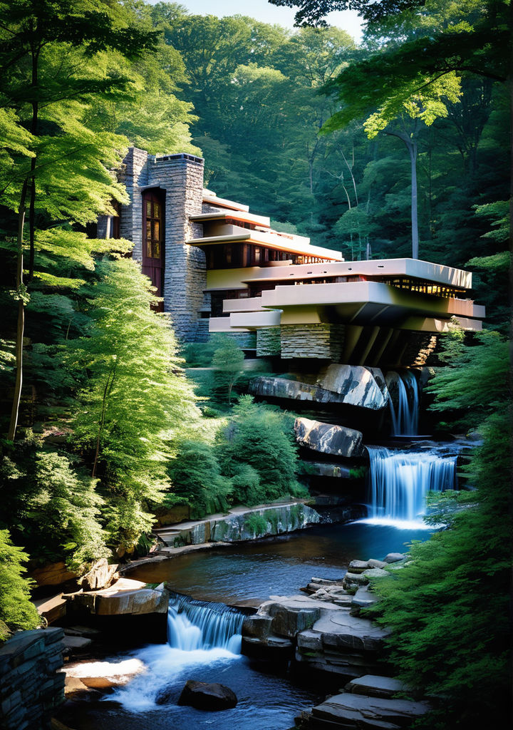Ansel Adams-style photography showcasing Frank Lloyd Wright'... by ...