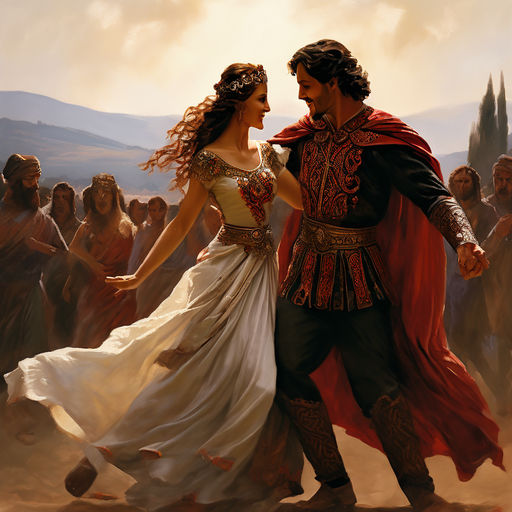 Queen teuta and king Agron Illyrian dancing valle populorelo... by ...
