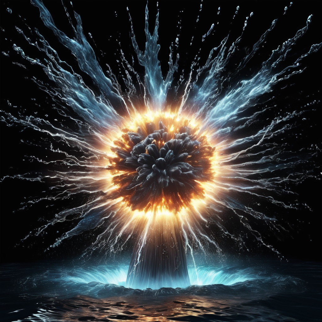 Echoing void containing an explosion of water and electricit... by ...