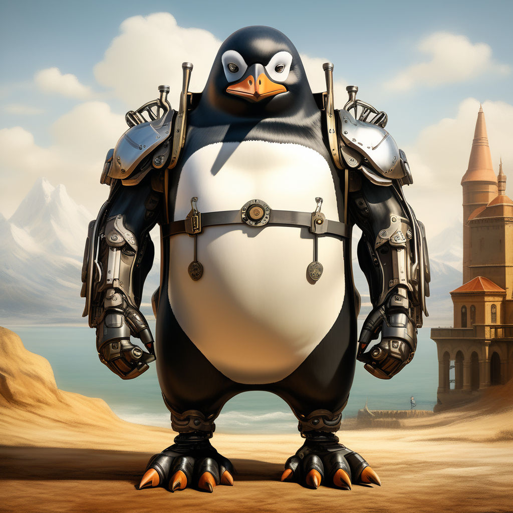 Mechanical penguin named Armstrong by Carme Gay Soler - Playground