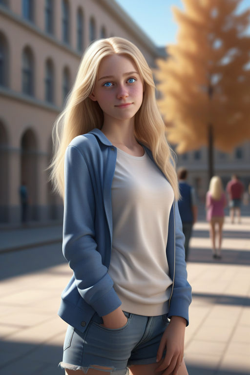 Ultra realistic digital render of young female by Alekitty 323 - Playground