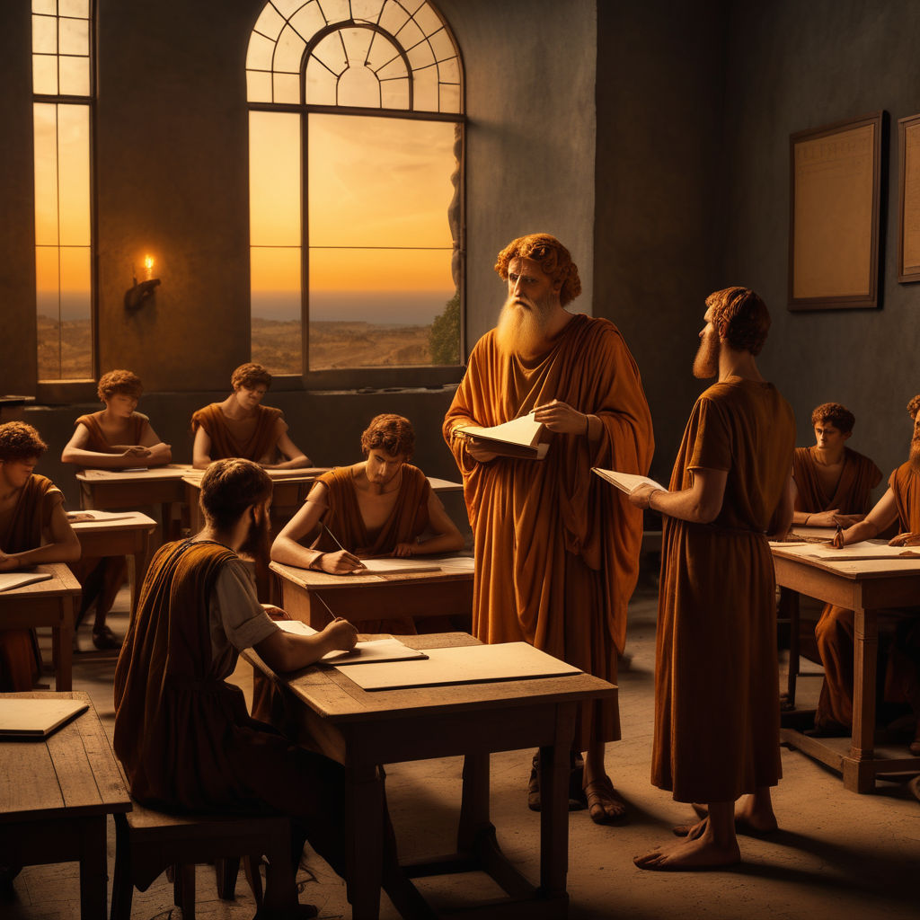 Pythagoras giving classes to his students by 박진영 - Playground