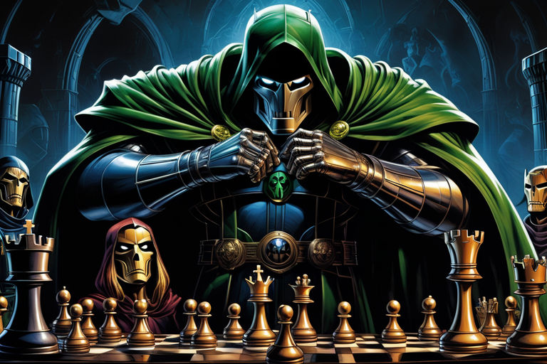 Doctor Doom dark Mystic and esoteric Chess in his dark castl... by ...