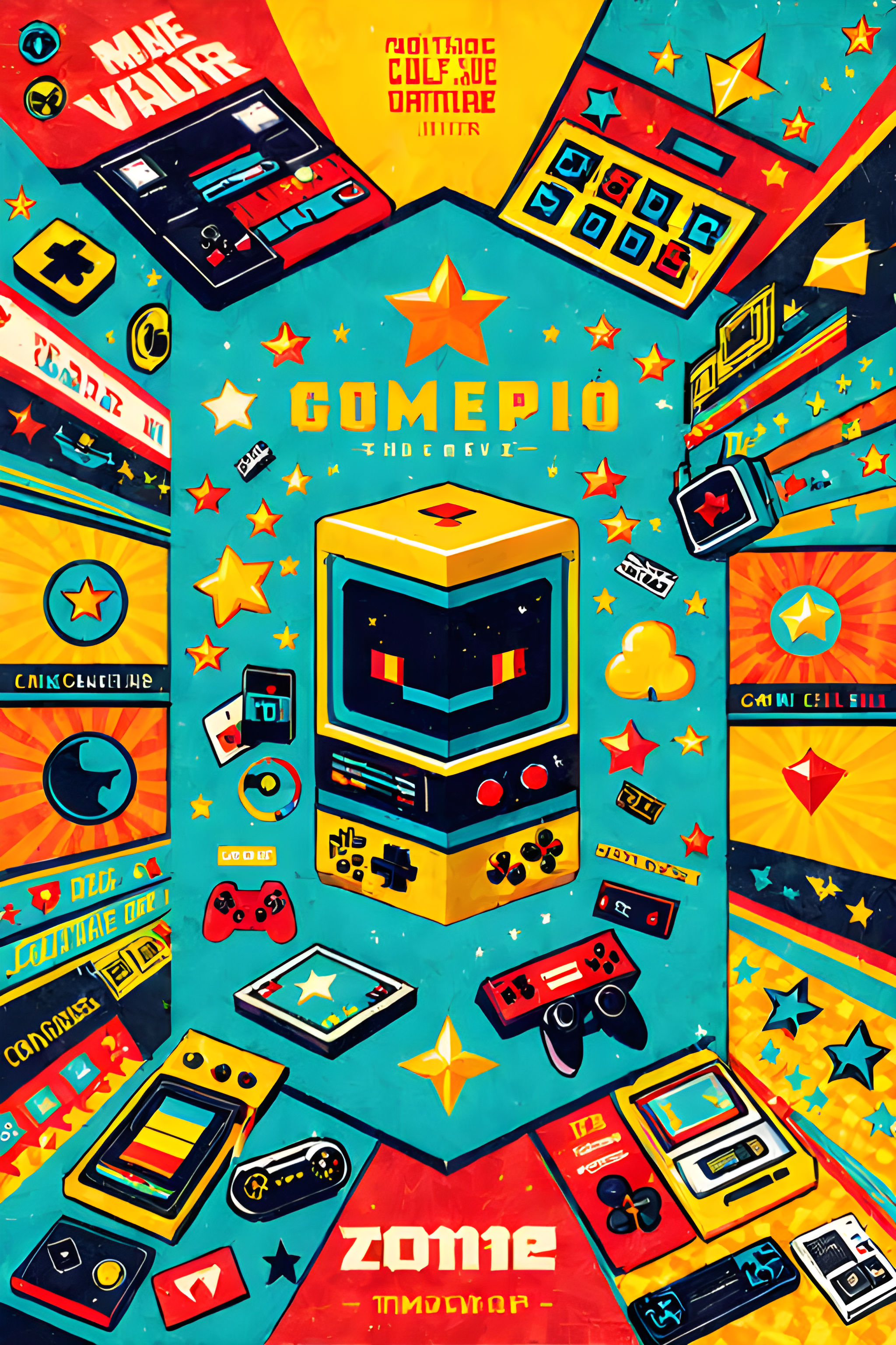 Videogames retro posters. Vector illustration. Concept like ... by ...