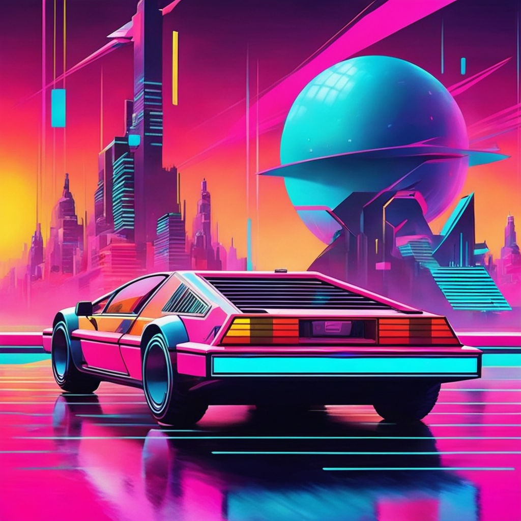 Vibrant and futuristic artwork inspired by the '80s by Neil Hartree ...