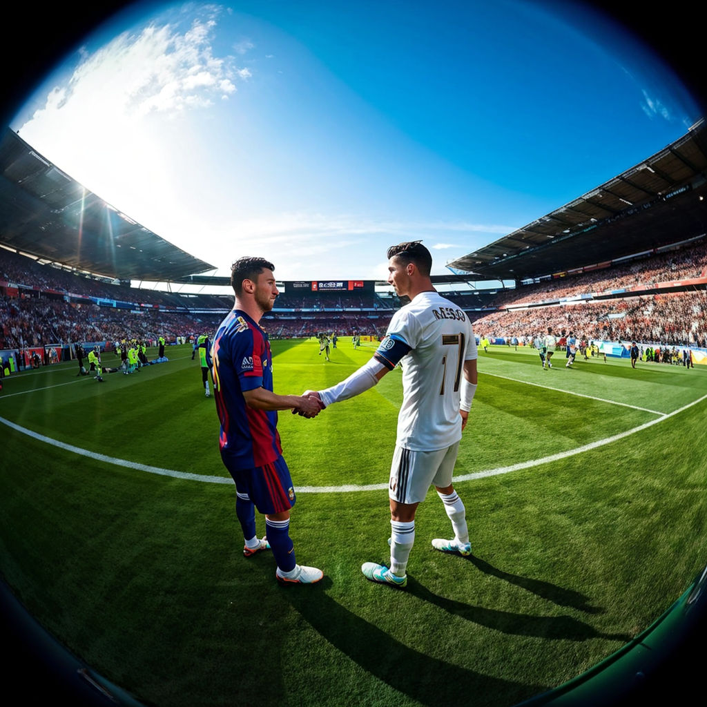 Lionel Messi and Cristiano Ronaldo sharing a handshake by Юра Иванов ...