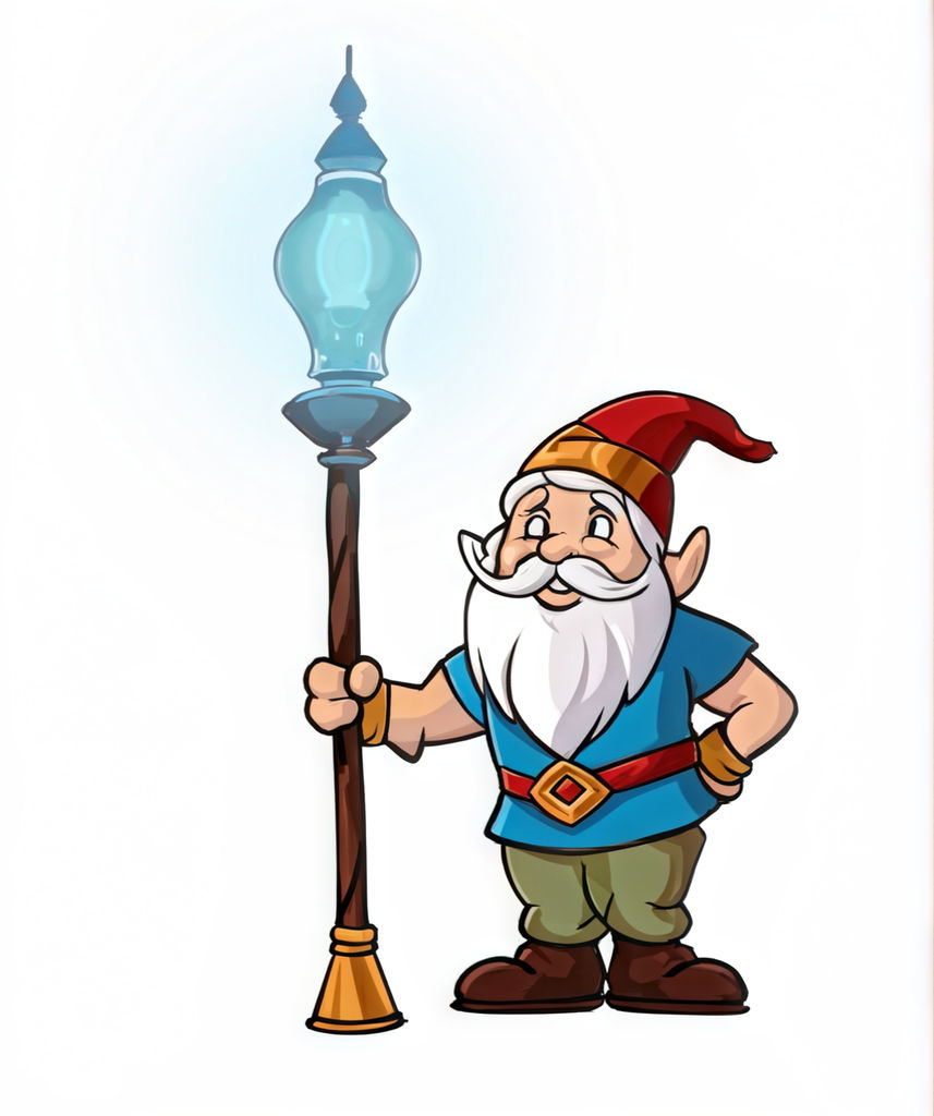 Please draw a dwarf lamp genie in a cartoon style. by Mooka Ppokka ...