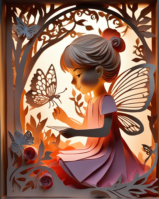 Little girl making fairies by Lisa Bittinger - Playground
