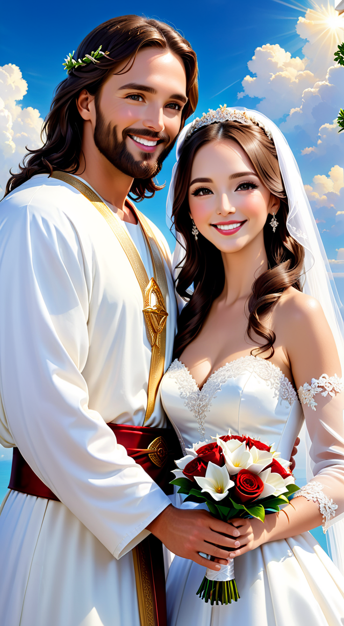 Jesus groom and bride married together by 신부의반지 - Playground