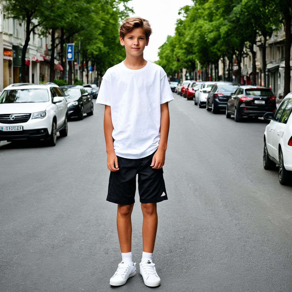 A boy of 14 years old in full height by vera nikolova - Playground