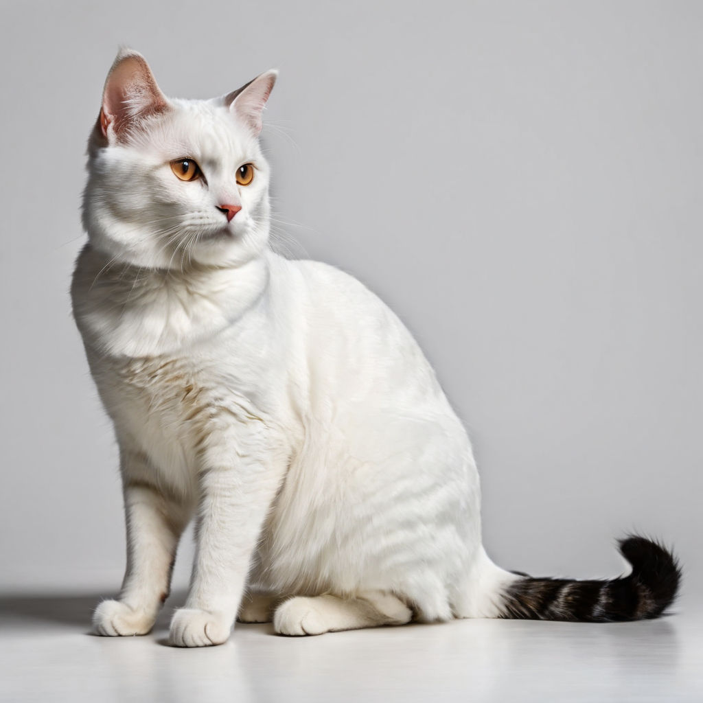 Full body cat sits and looks to the right by Ирина Груздева - Playground