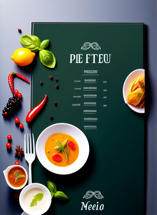 The cover of the menu for the restaurant. realistic by Андрей Третьяков ...