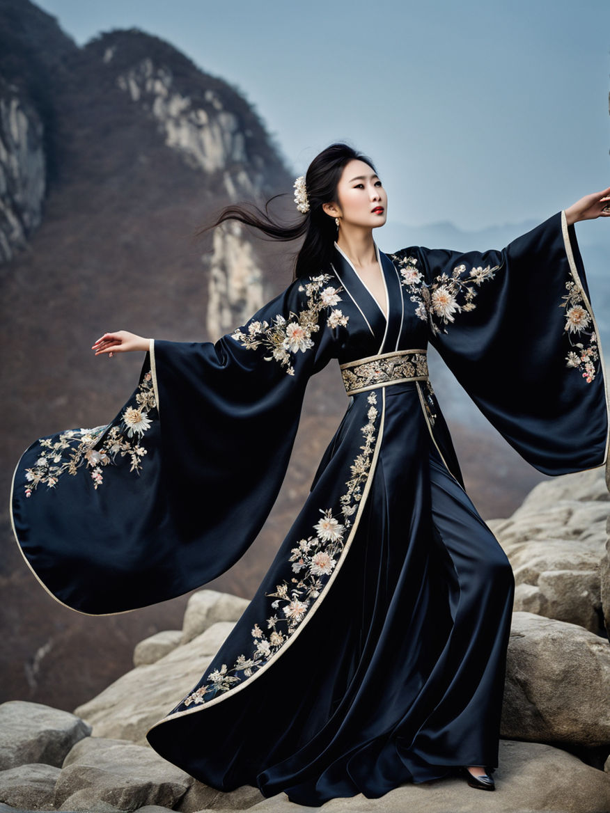 A portrait photograph captures a chinese mistress standing o... by Hadi ...