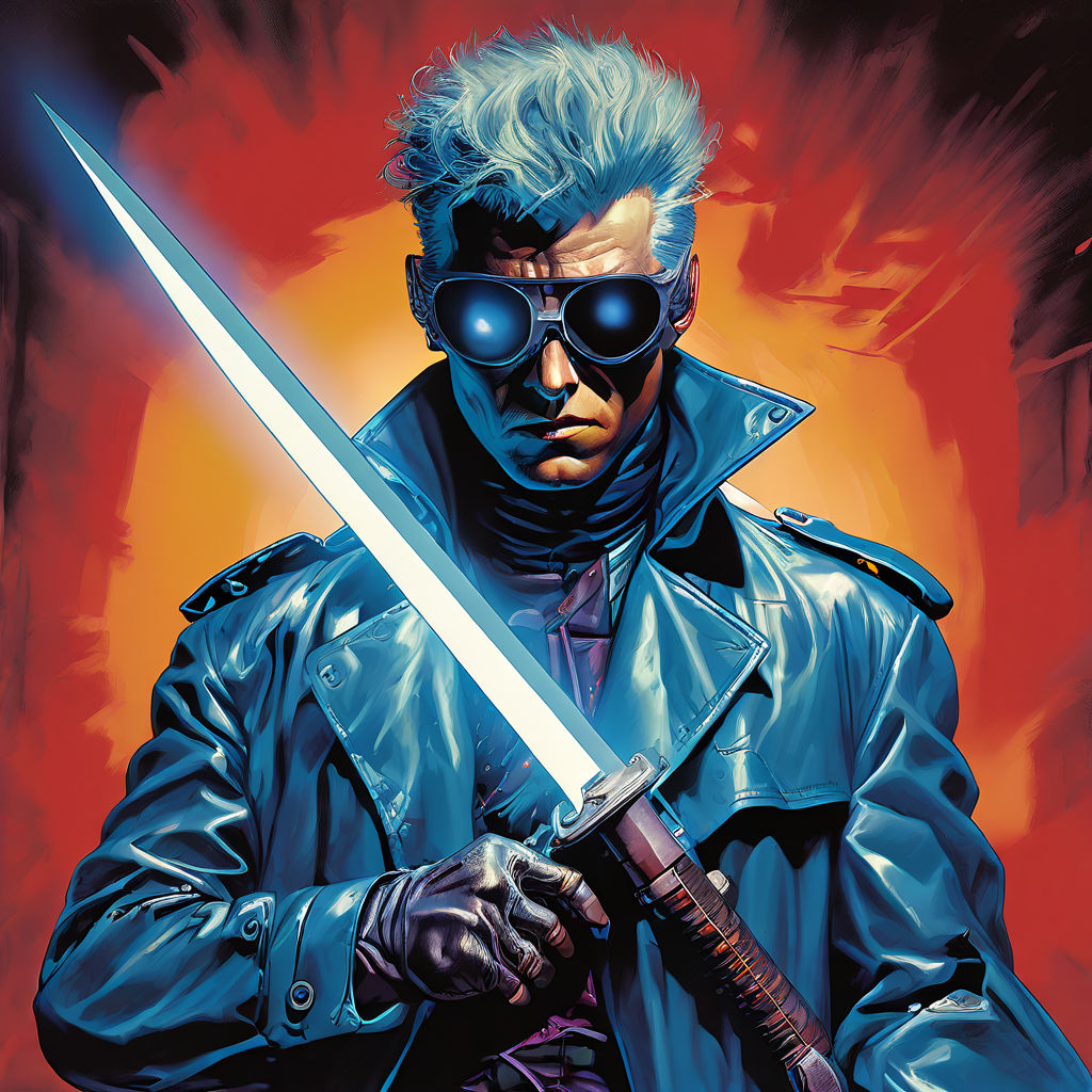 A Blue-skinned humanoid with punk welding goggles by Joshua Salgado ...