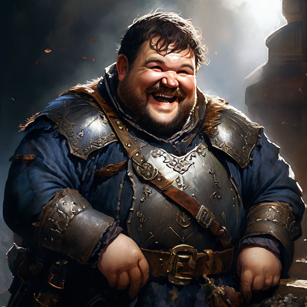 Oliver hardy dressed as a dnd ranger by Beyond Zula - Playground