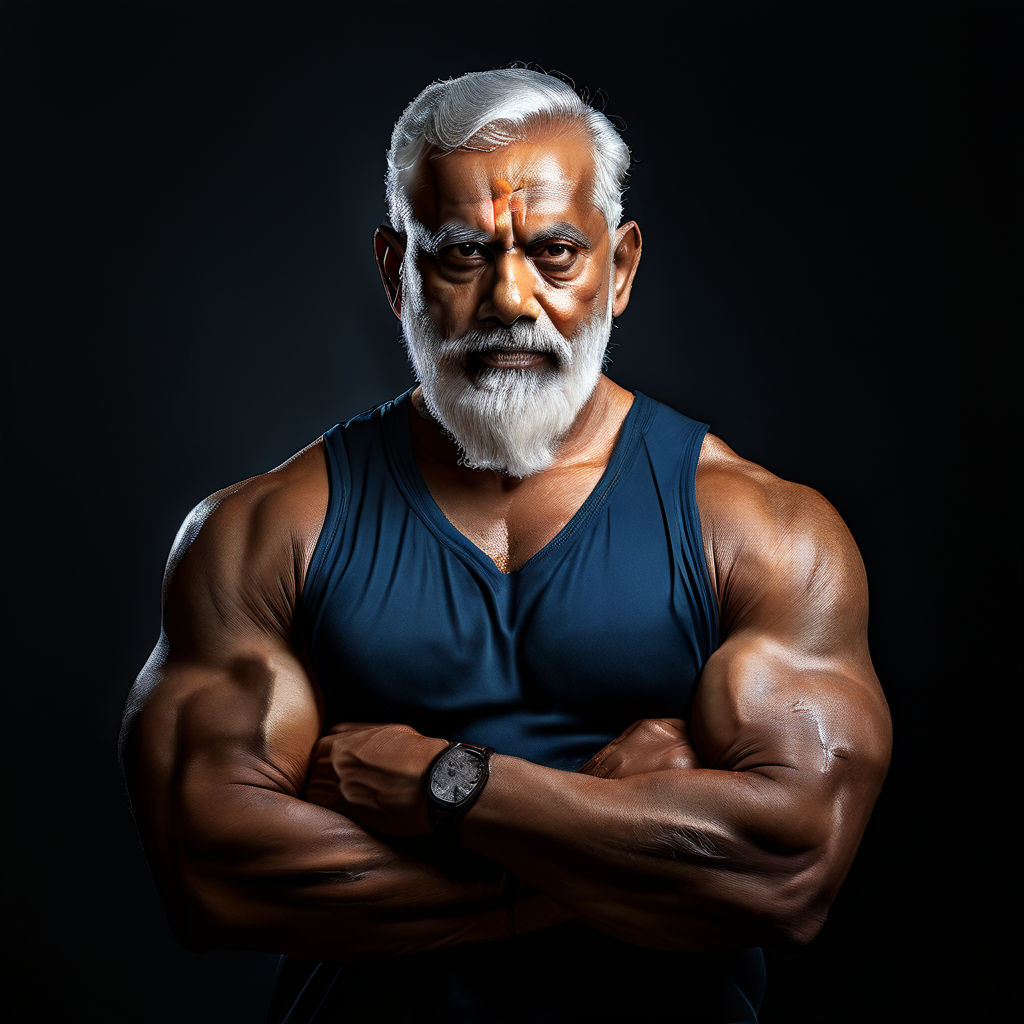PM Modi posing as a bodybuilder by कोमल कंवर - Playground