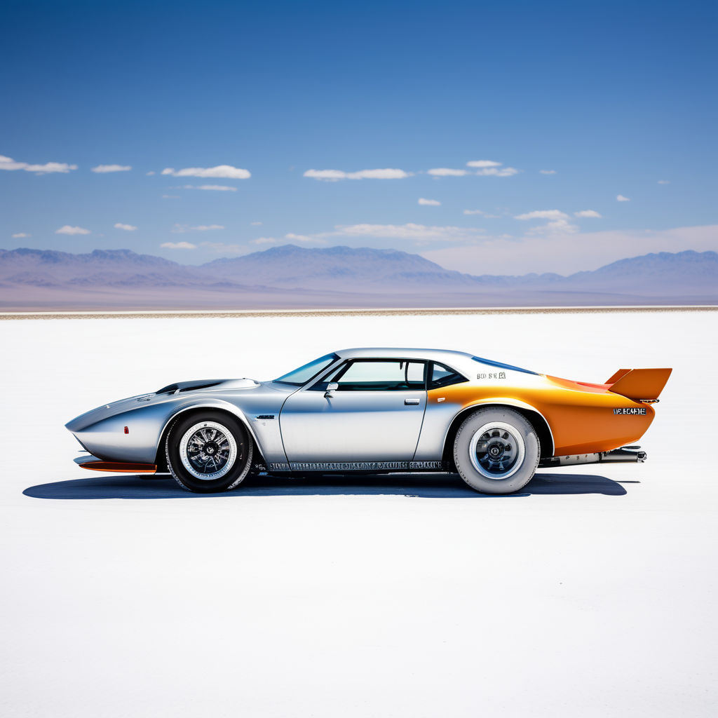 Speed barrier breaking rocket shaped car challenger at Bonne... by ...