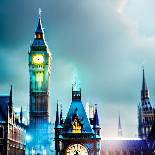 Fantasy magic water aqua teal rose clock tower monster by Zachariah ...