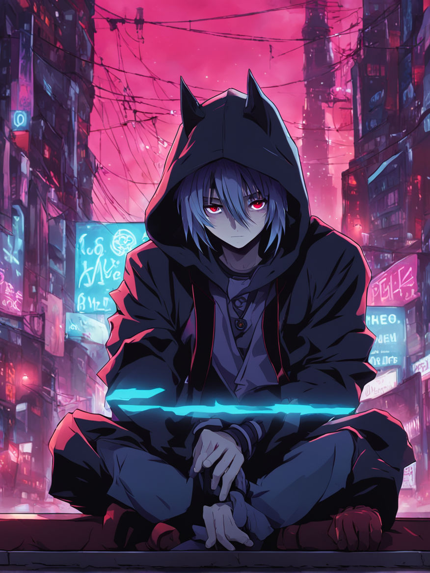 "A terrifying yet vibrant and mysterious anime boy character... by ...