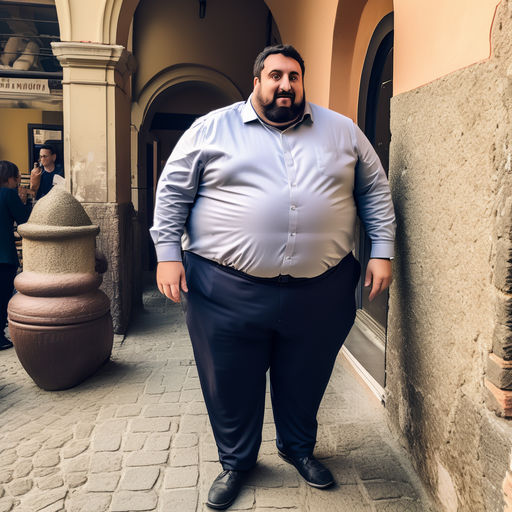 Italian man so bloated he can barely walk by Yael Sanchez - Playground