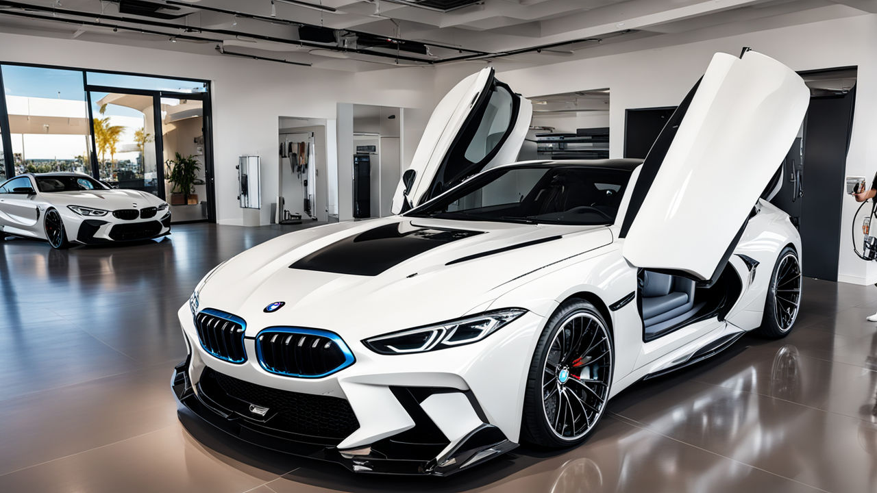 2025 bmw m8 fully modified in white shining color with all ... by ...