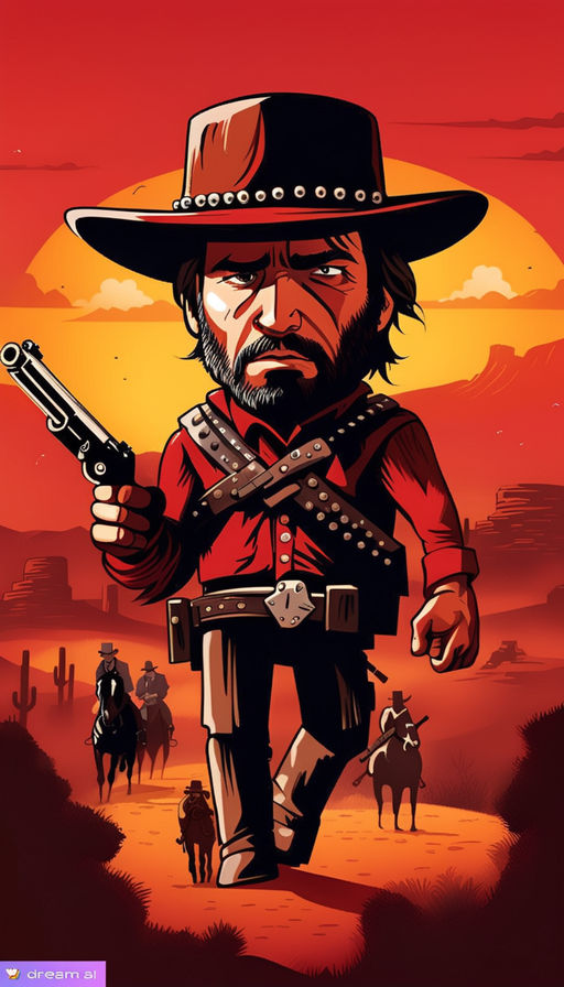 An illustration of a Red Dead Redemption 2 main character Wi... by ...
