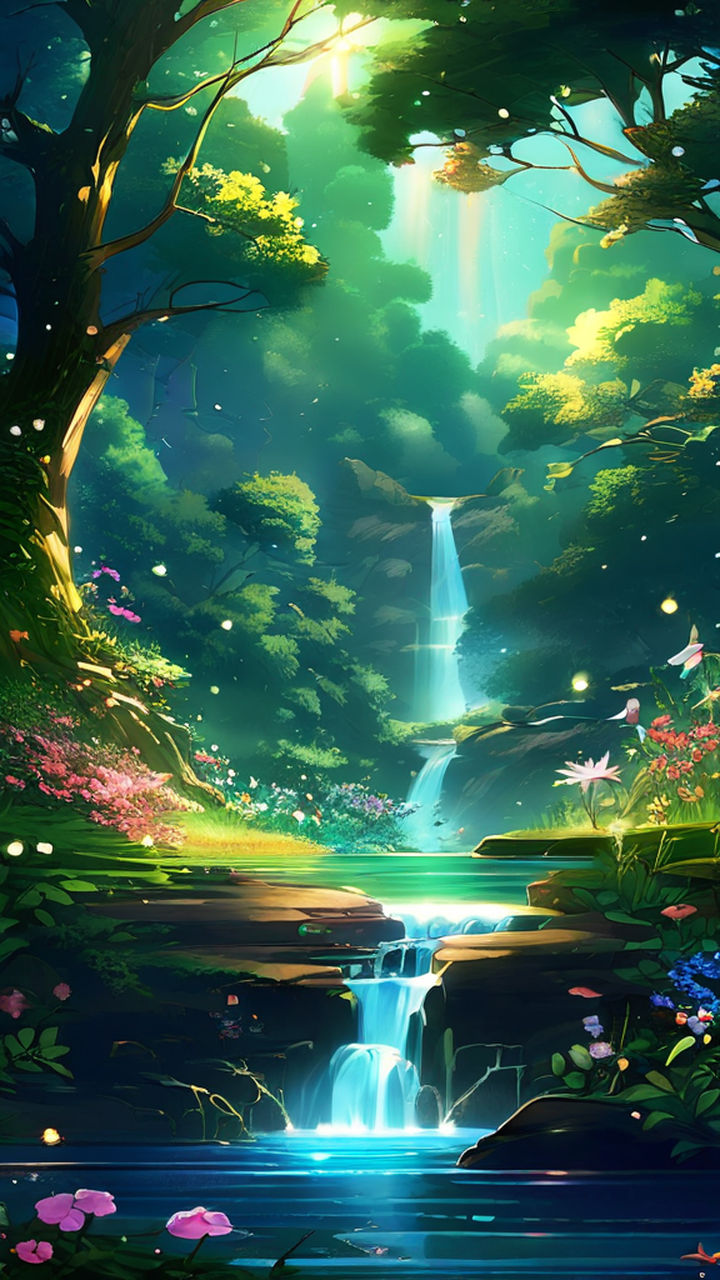 Iral anime nature wallpaper in 4K quality by Kikios Kouloufou - Playground