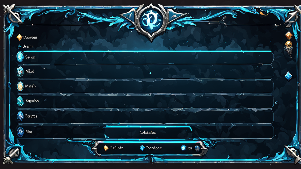 Rpg main menu ui by Silenity - Playground