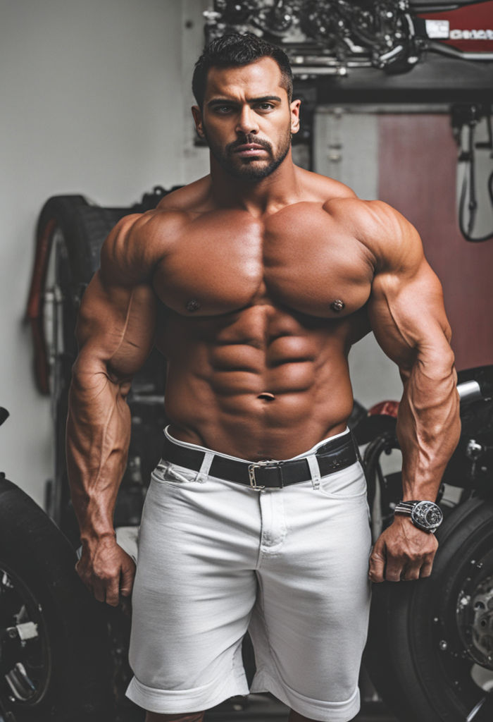 Handsome extrem massiv swollen angry arab Bodybuilder at a m... by ...