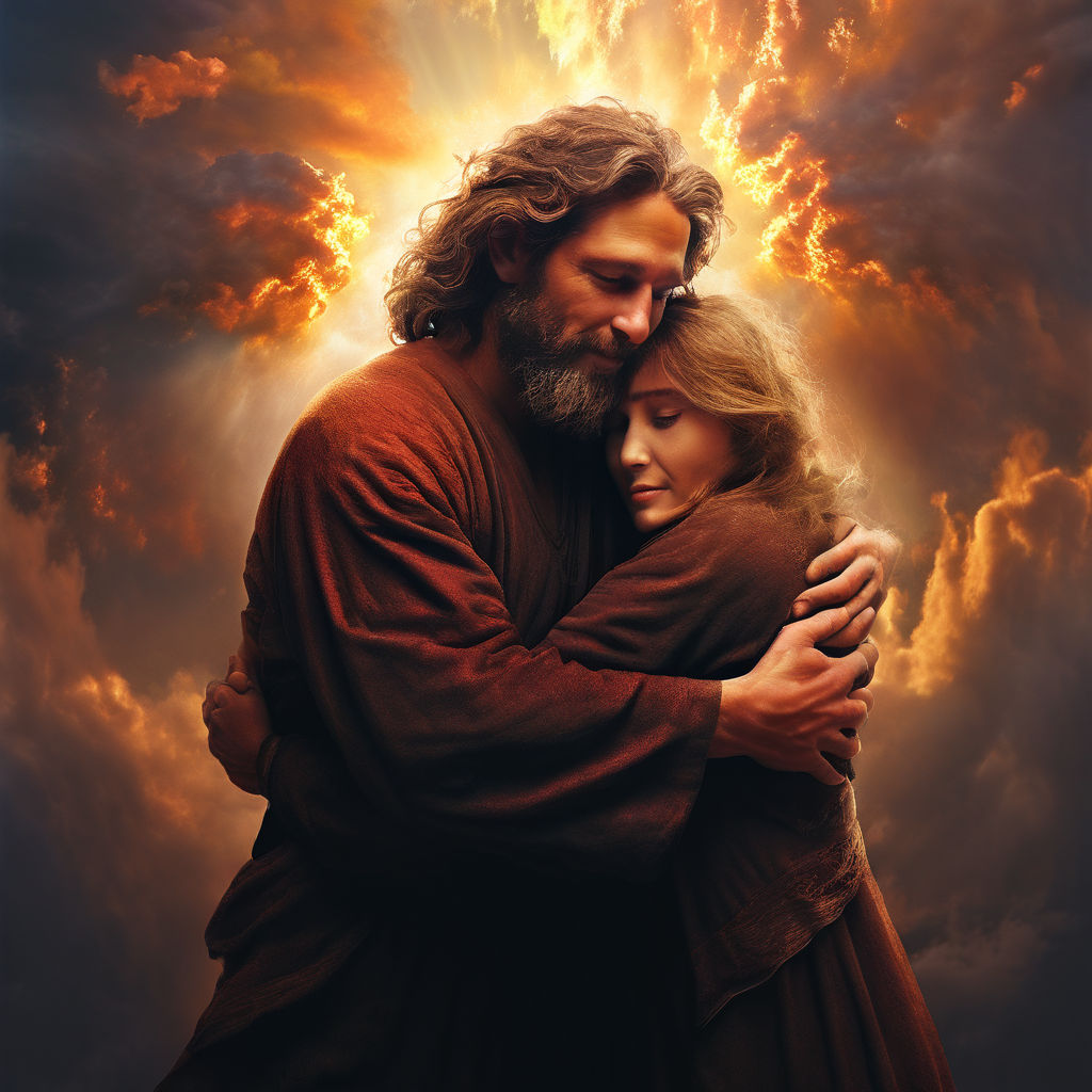 God hugging people by Alexandre Manguele - Playground