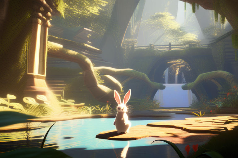 Wise rabbit wandering in the jungle by Fact Fun - Playground