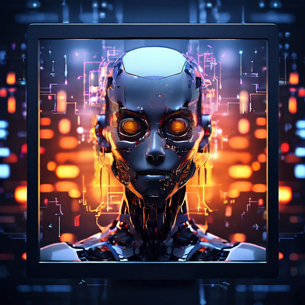 The profile picture features a robot face in front of a comp... by ...