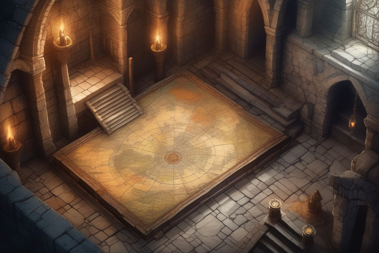 Top-down intricate dungeon map for a D&D campaign by Alex Lamothe ...