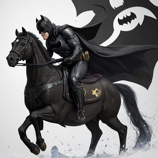 Batman with knight armor riding a horse by fsisco1 - Playground