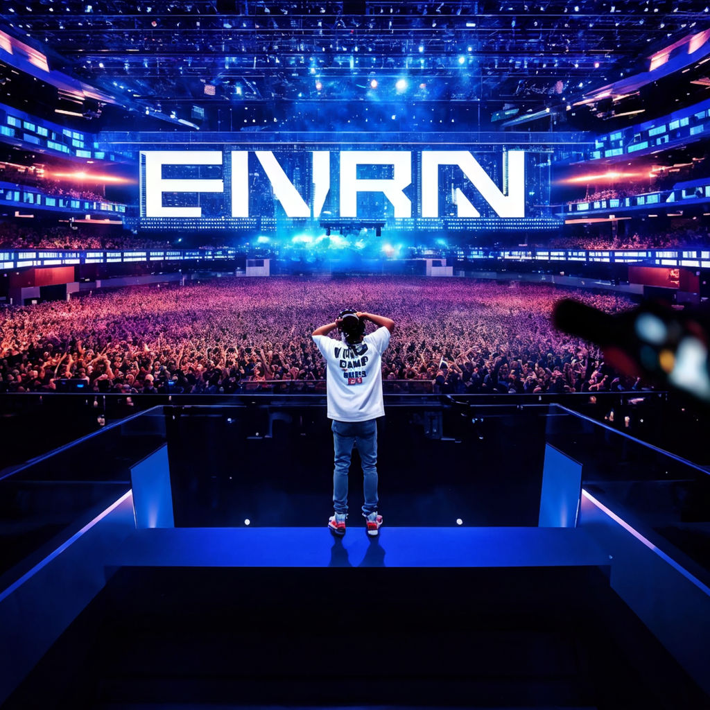 "Envision an AI rapper with a pixelated face by Fisnik “FONEX” Deda ...