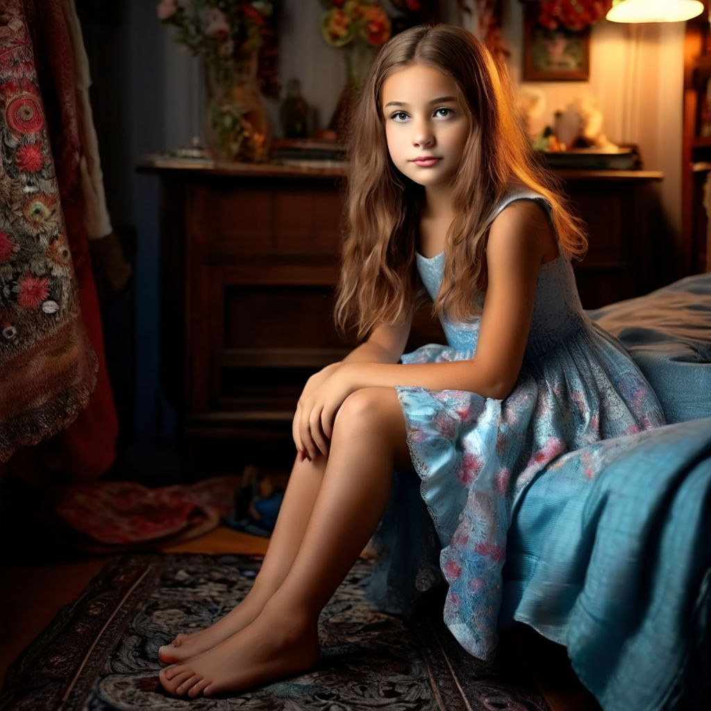 12yo girl barefeet dress by 강태영 - Playground