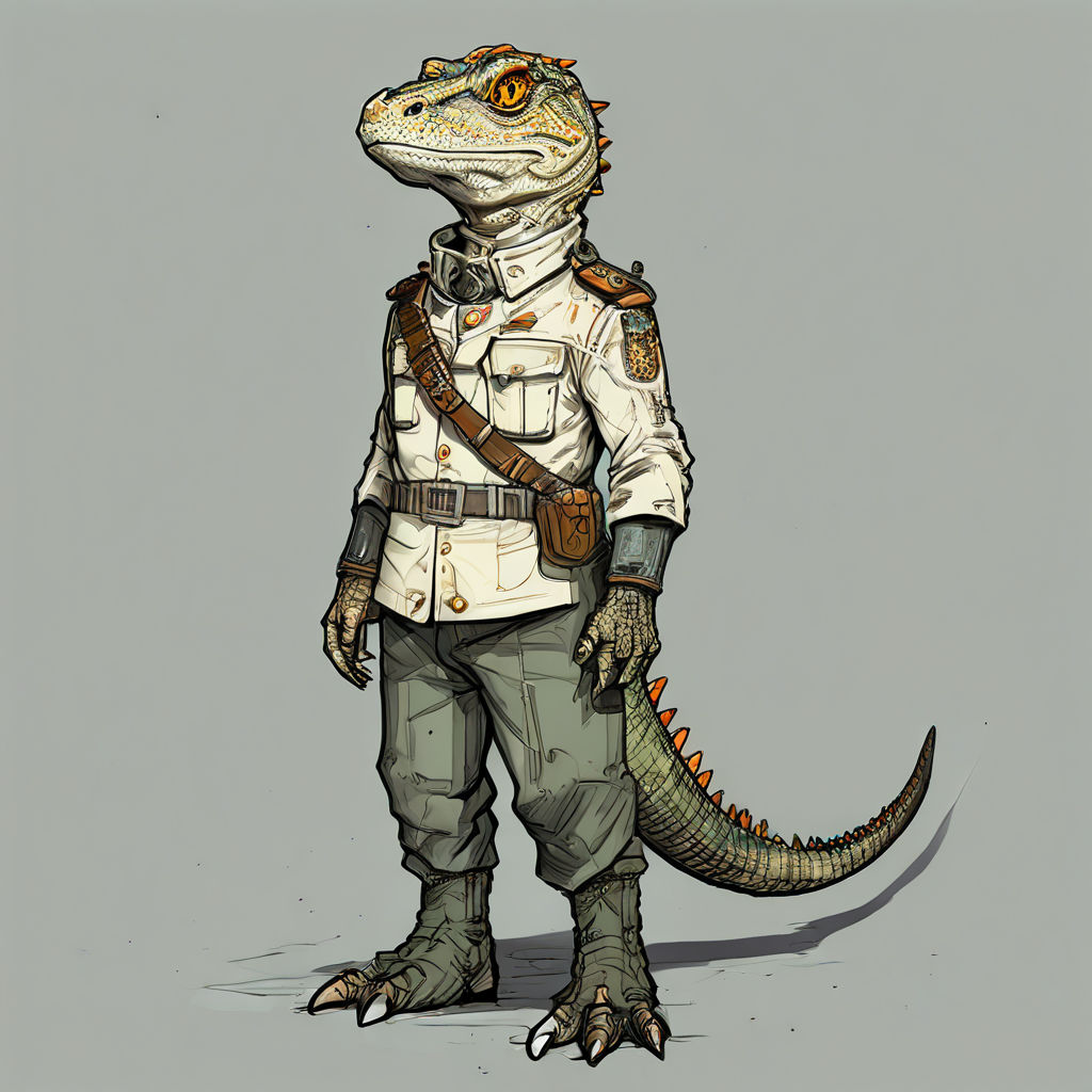 A humanoid lizard that lives underground and evolved from di... by Joe ...