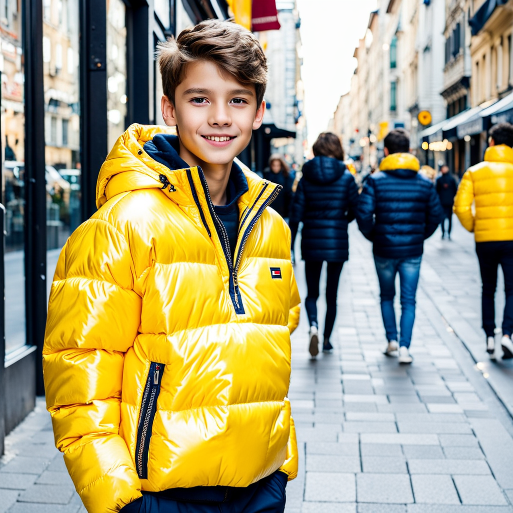 14 years old cute Boy with dimple wear a yellow Shiny tommy ... by ...