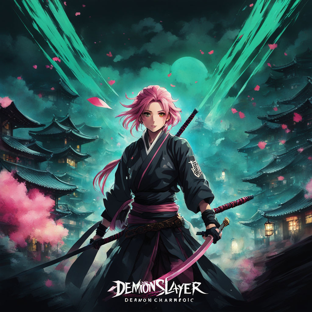 Mitsuri Kanroji from "Demon Slayer" captured in mid-action by Public ...